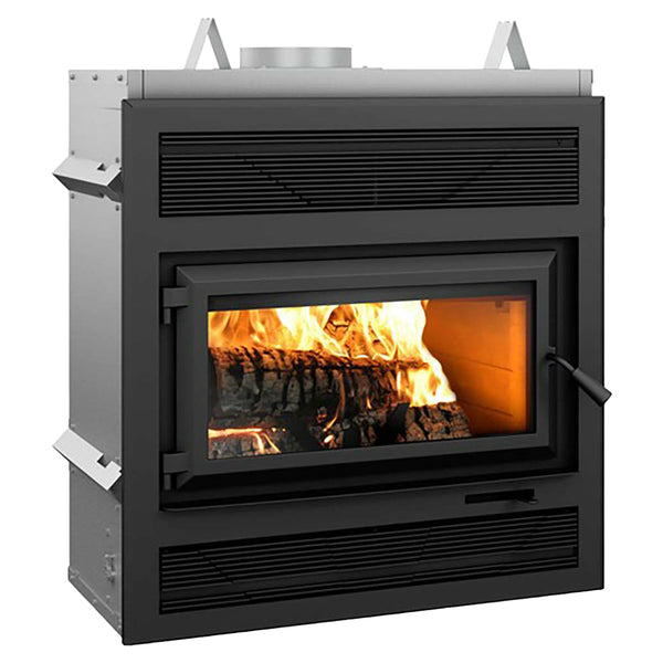 Ventis HE250R Wood Fireplace With Modern Style Faceplate – Mantels Direct