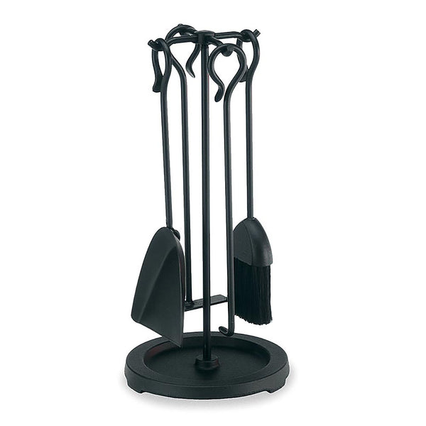 5 Piece Compact Matte Black Fireplace Tool Set – Mantels Direct