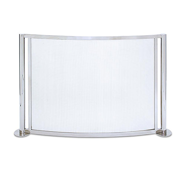 Panorama Bowed Screen, Polished Nickel - 18348 – Mantels Direct
