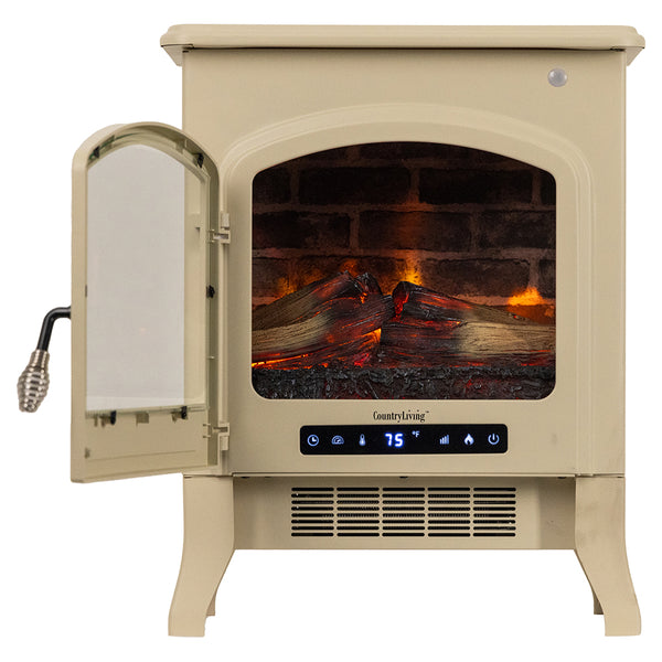Country Living 18-in Cream Electric Fireplace Stove Heater – Mantels Direct