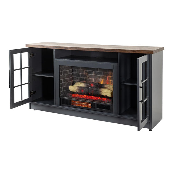 Dalton 60-in Steel Blue Electric Fireplace TV Stand – Mantels Direct