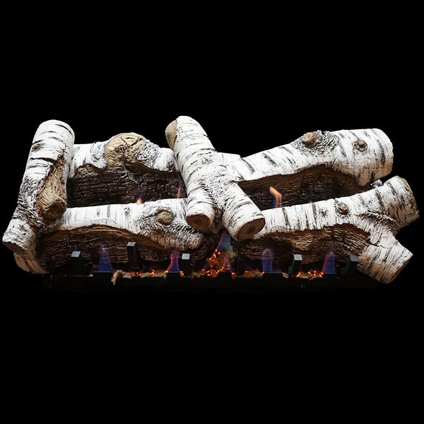 Empire Birch Ceramic Fiber Log Set – Mantels Direct