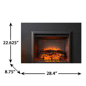 GreatCo 29-in Plug-In Electric Fireplace & 42-in Surround Trim GI-29 ...