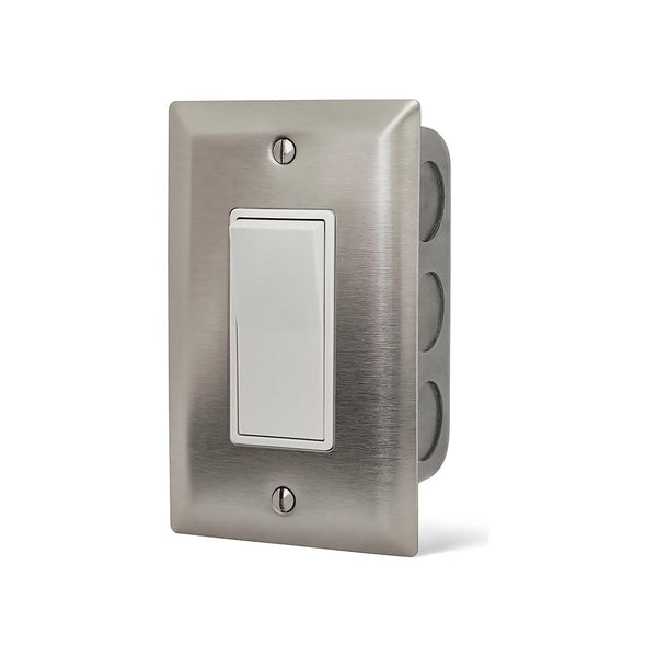 Infratech Single Flush Mount On/Off Switch w/ Stainless Steel Faceplat ...