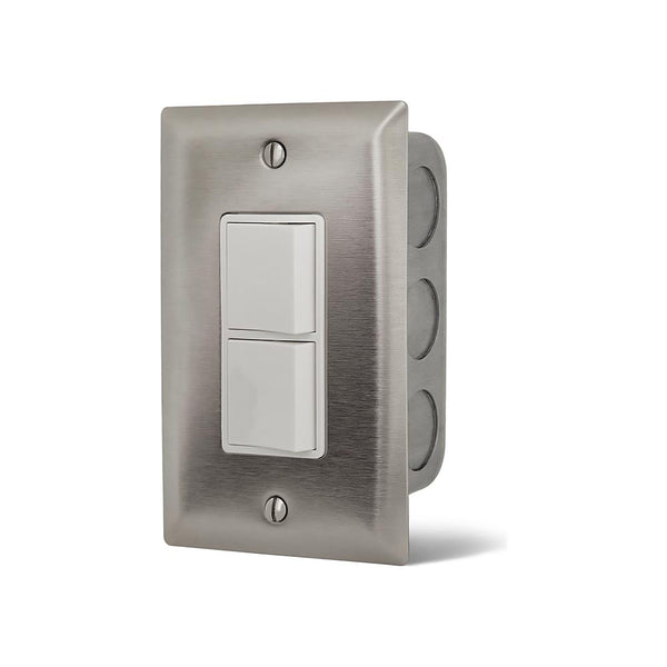 Infratech Single Duplex Switch w/ Flush Mount Front Weatherproof Cover ...