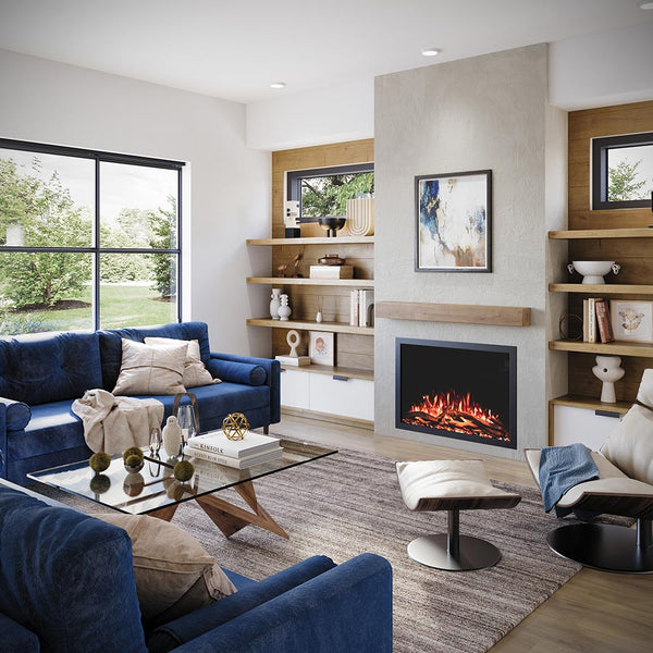 Modern Ember 38-in Highmark Traditional Built-In Electric Fireplace ...