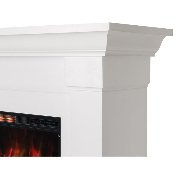 Modern Ember Lauderdale Plug-In Electric Fireplace with Wood Mantel ...