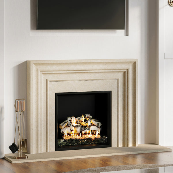 Modern Ember Levi 5 Piece Fireplace Tool Set in Aged Brass – Mantels Direct