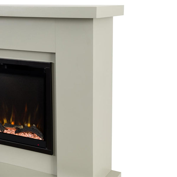 Modern Ember Patton Smart Electric Fireplace Mantel Package in Gray ...