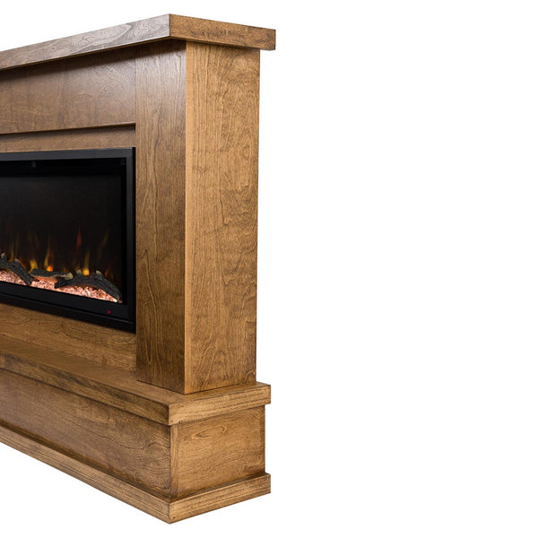 Modern Ember Patton Smart Electric Fireplace Mantel Package in Provinc ...