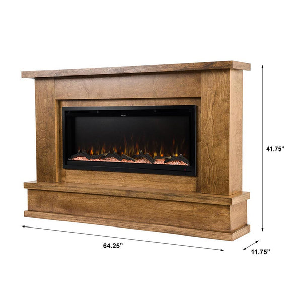 Modern Ember Patton Smart Electric Fireplace Mantel Package in Provinc ...