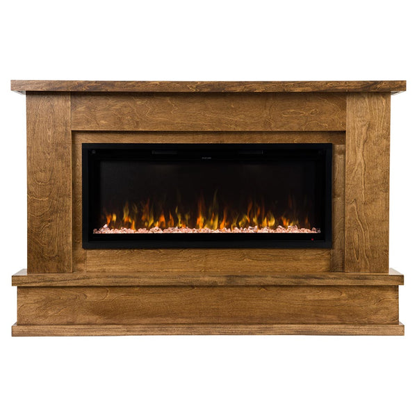 Modern Ember Patton Smart Electric Fireplace Mantel Package in Provinc ...