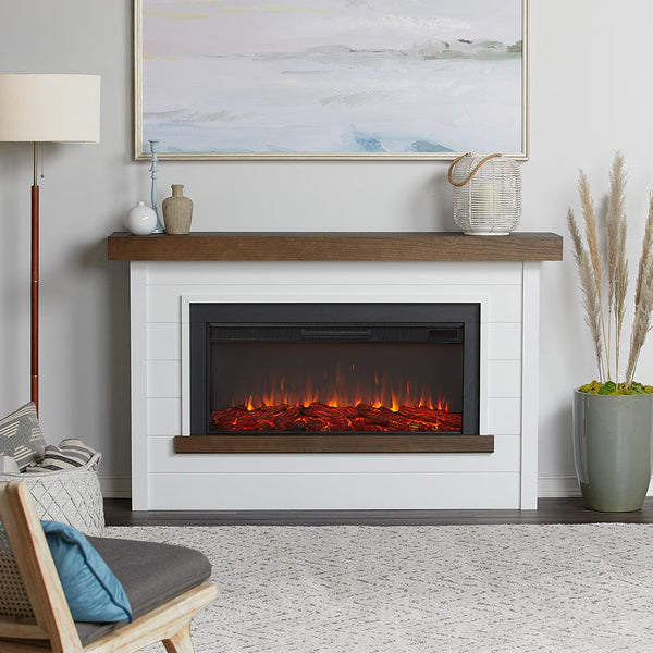 Bernice Infrared Electric Fireplace Mantel Package in White - 4220E-W ...