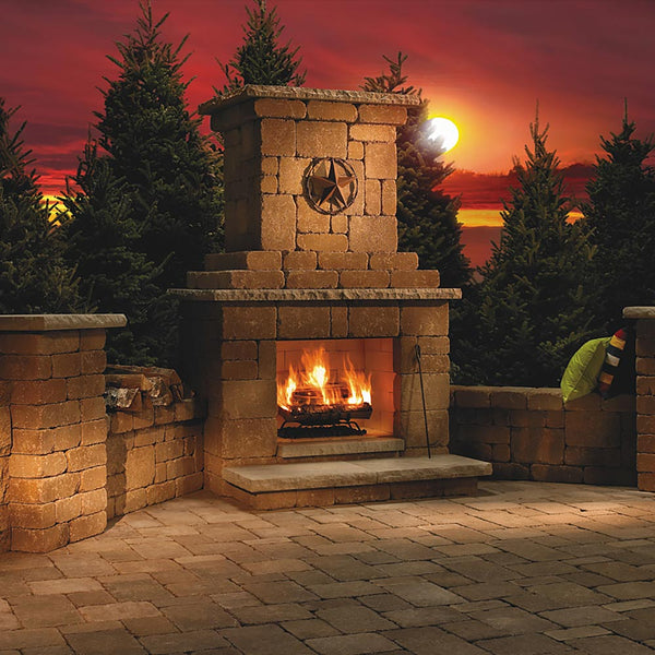 Victorian Stone Outdoor Wood Burning Fireplace Kit – Mantels Direct