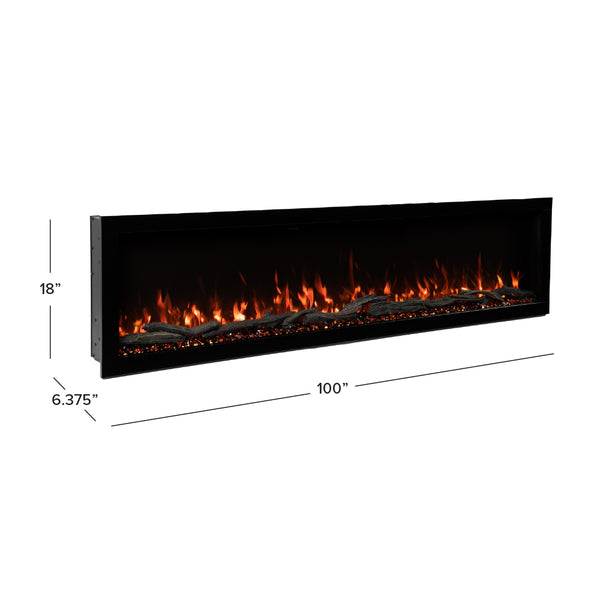 Modern Ember 100-in Highmark Built-In Linear Electric Fireplace ME-HM1 ...