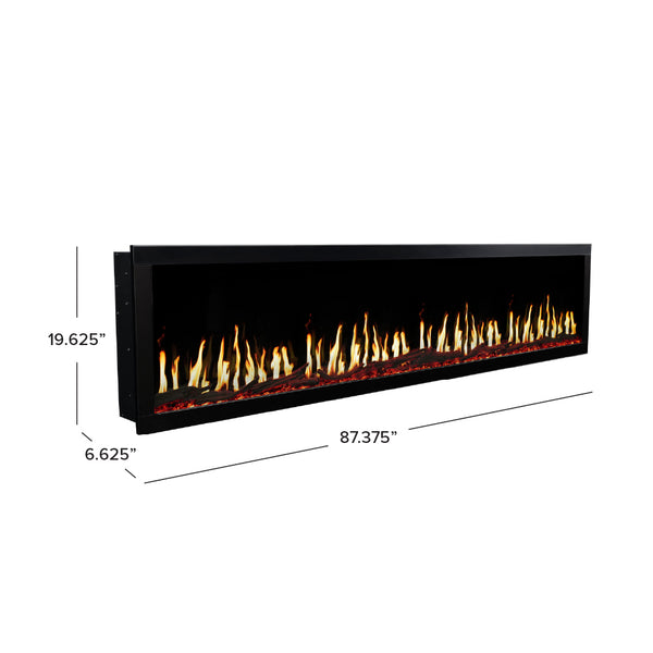 Modern Ember 88-in Highmark Luxe Virtual LCD Linear Electric Fireplace ...
