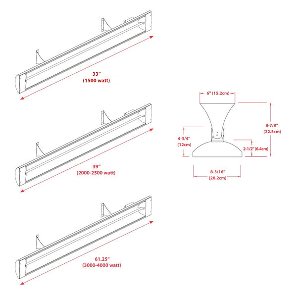 Infratech Marine Grade C-Series Infrared Patio Heater – Mantels Direct