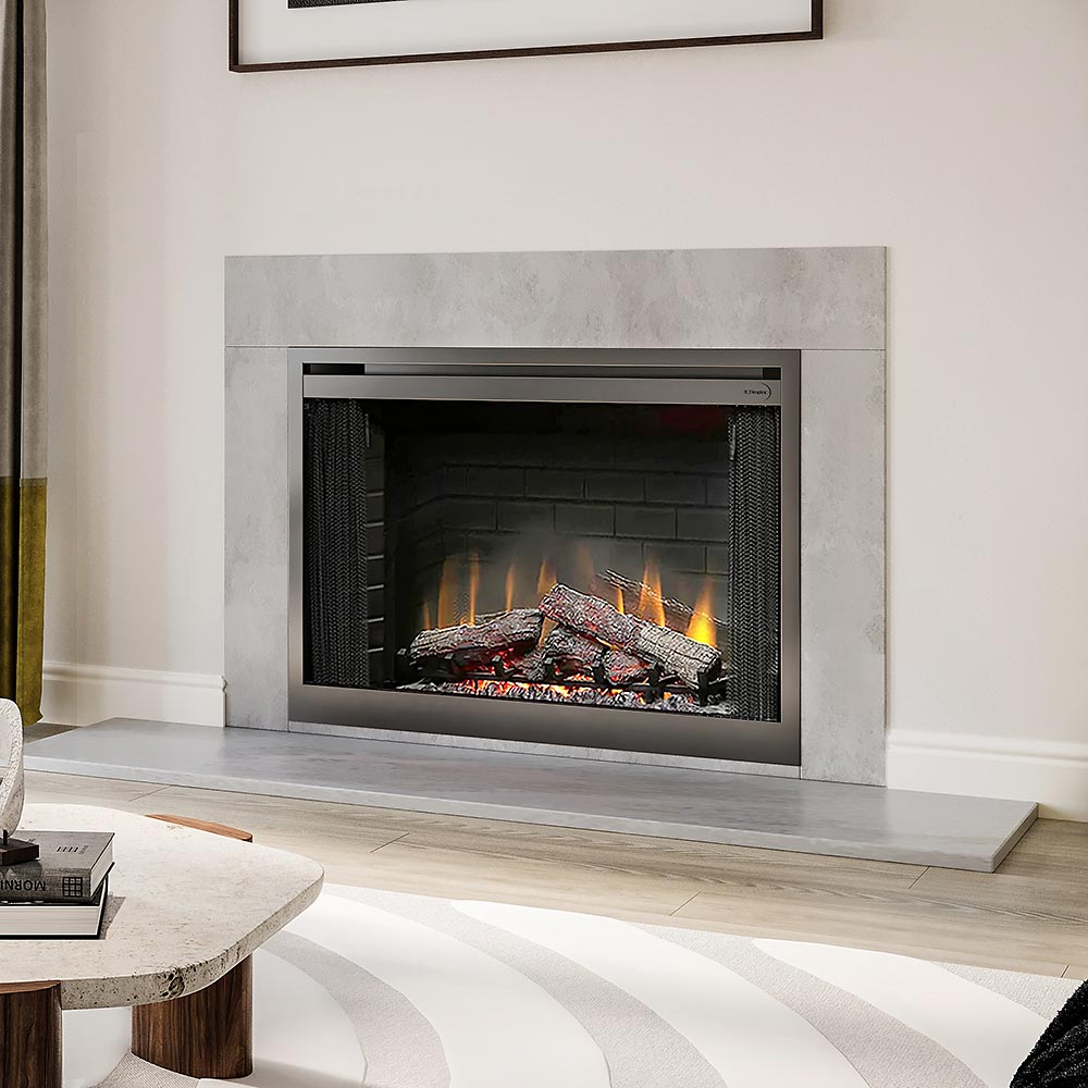 Grey Linen Marble Size 1 Surround Facing Kit – Mantels Direct